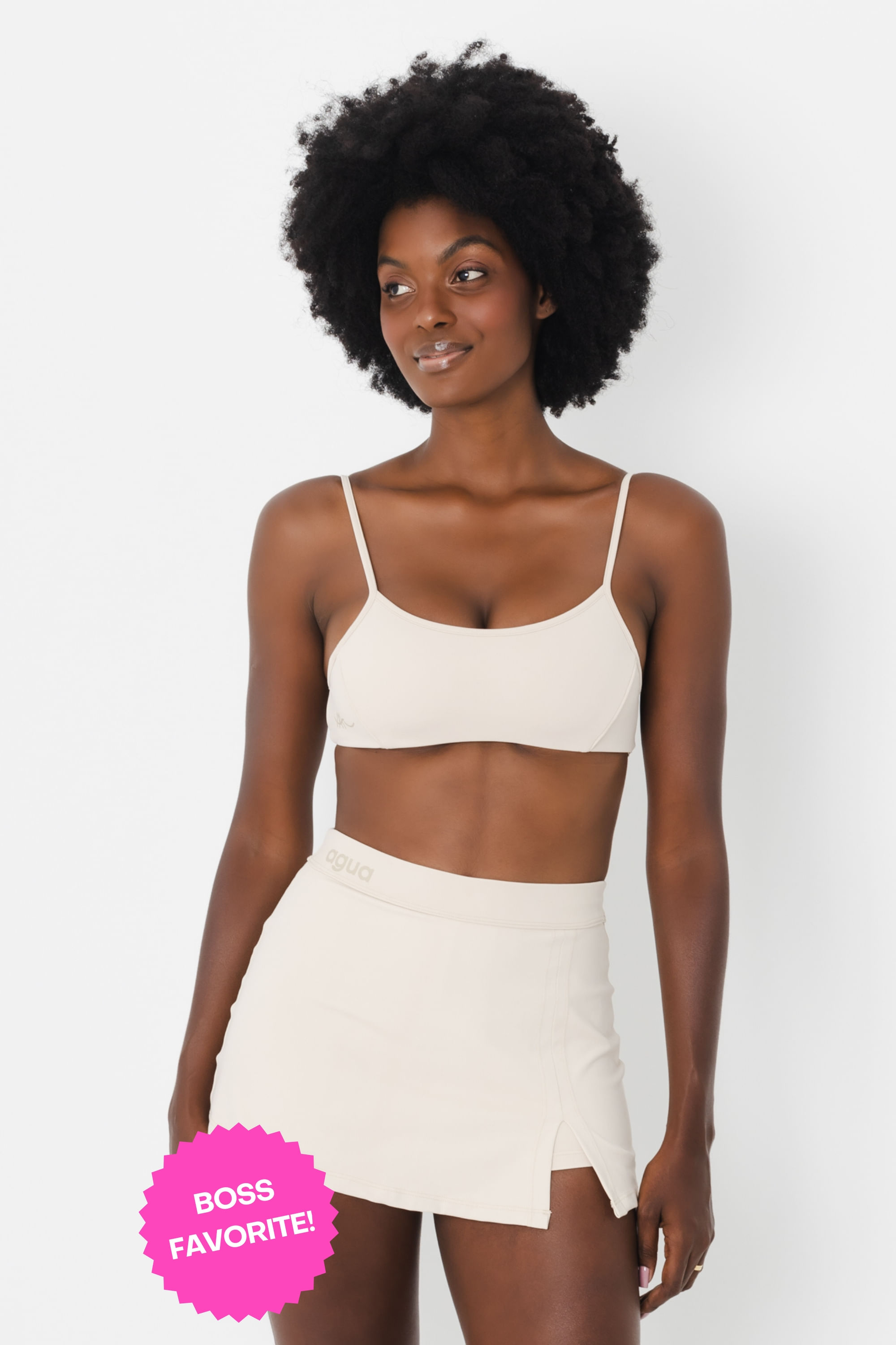 Short Saia Basic Cream